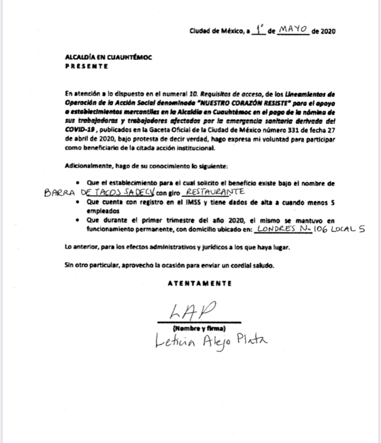 Carta bajo protesta de decir verdad (formato descargable) – Alcaldía ...