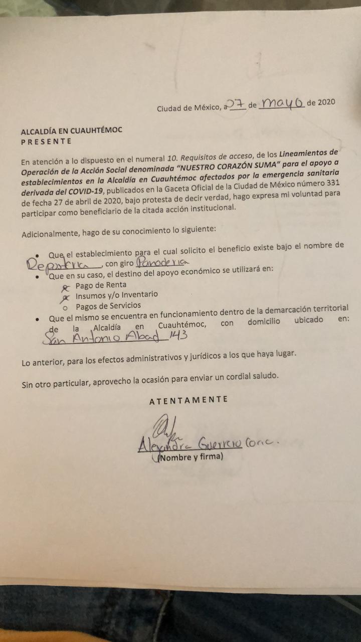 Carta Bajo Protesta de Decir Verdad y Solicitud de Ingreso a la Acción ...